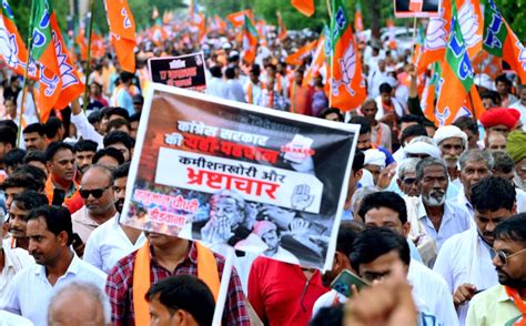 Rajasthan Police Deploy Water Canons As Bjp Stages Protest Against