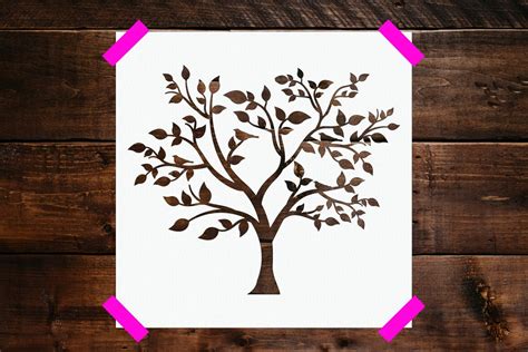 Tree Of Life Stencil Reusable Tree Stencil Art Stencil Diy Craft