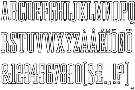 Outline Block Letter Font