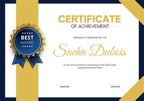 Best Student Certificate Template