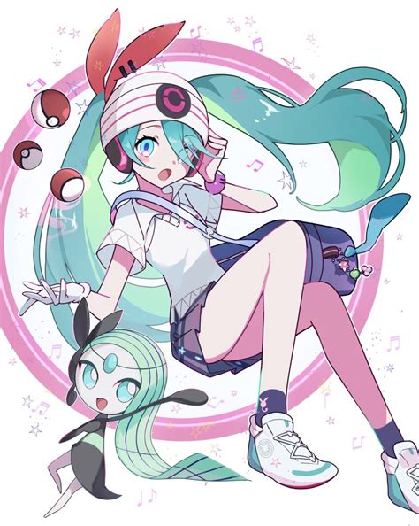 Murumuru Pixiv51689952 Hatsune Miku Meloetta Psychic Miku Project Voltage Nintendo