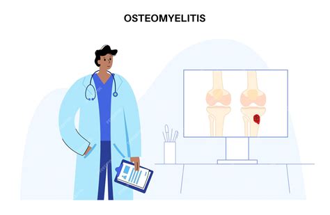 Premium Vector Osteomyelitis Disease Infected Leg Bones Sequestrum