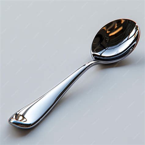 Cuchara De Acero Inoxidable Brillante Utensilios De Cocina Sencillos Y