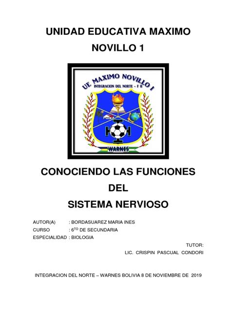 Monografía Sistema Nervioso Pdf Nervio Sistema Nervioso Central