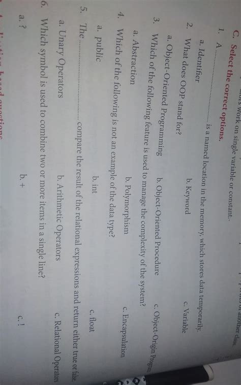 Kindly Answer Choose The Correct Option S Brainly In