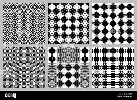Seamless Diagonal Square Pattern Background Set Abstract Vector Graphic Stock Vector Image