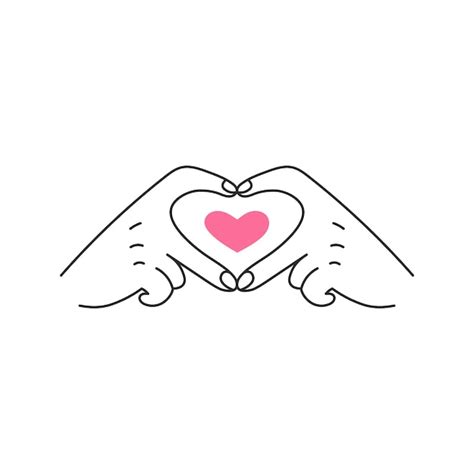 Premium Vector Finger Heart Korean Hand Gesture