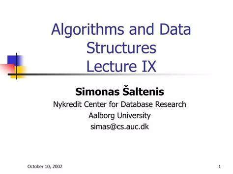 Ppt Algorithms And Data Structures Lecture Ix Powerpoint Presentation