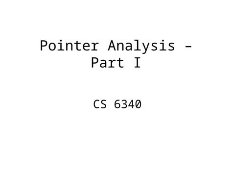 Pptx Pointer Analysis Part I Dokumentips