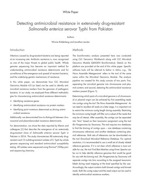 Pdf Salmonella Enterica Serovar Typhi From Pakistan · Cata1 Form An