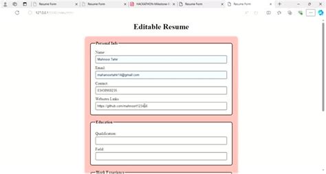 Mahnoor Tahir On Linkedin Hackathon Webdevelopment Html Css