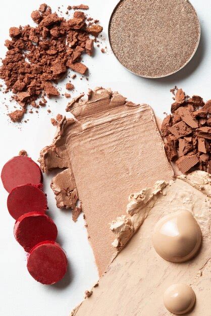 Free Photo Top View On Various Makeup Texture