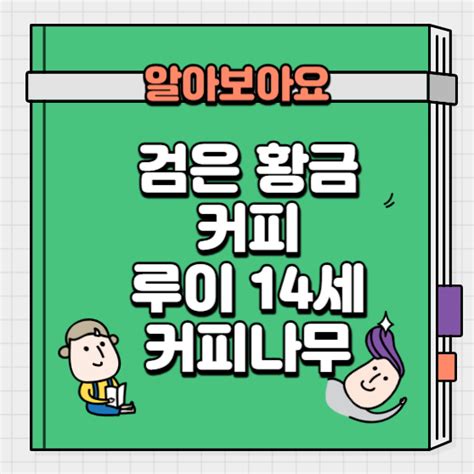 검은 황금 커피에 숨겨진 검은 눈물 루이 14세 커피나무 콜롬비아 브라질 커피 원두의 시작