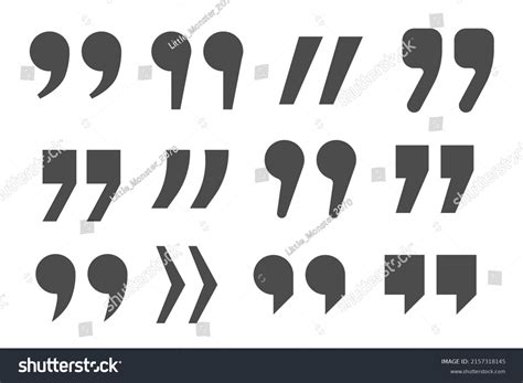 Quotemarks Outline Speech Marks Inverted Commas Stock Vector Royalty Free