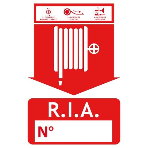 Panneau signalétique RIA sécurité incendie