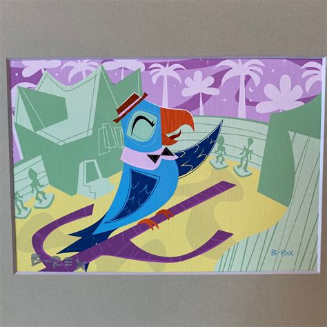 Matted Print Barker Bird B Rex