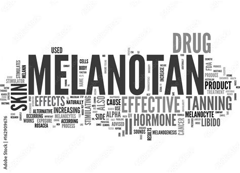 What Is Melanotan Ii Text Word Cloud Concept Stock Vector Adobe Stock