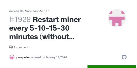 Restart Miner Every Minutes Without Change Algo Issue Nicehash