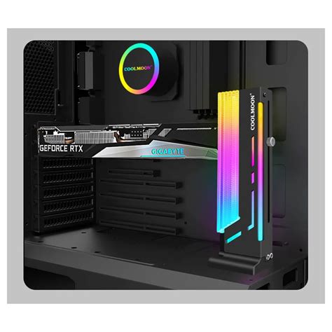 CoolMoon CM-GH2 5V ARGB Ayarlanabilir Dikey Ekran Kartı Tutucu Stand ...
