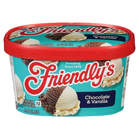 Friendlys Premium Chocolate And Vanilla Ice Cream 15 Qt Shoprite