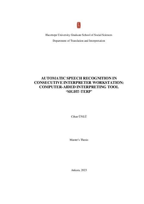 Pdf Automatic Speech Recognition In Consecutive Interpreter