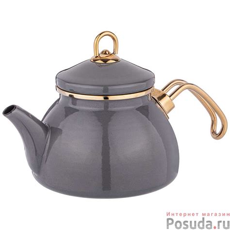 Чайник agness эмалированный, серия deluxe, 1,1л, подходит для индукции ...