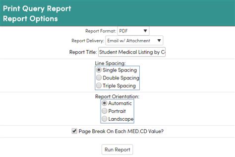 Query Report Aeries Software