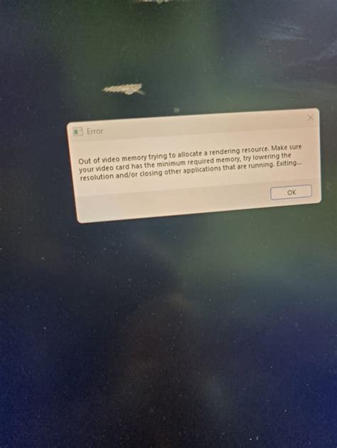 Getting A Video Memory Rendering Error Rpchelp