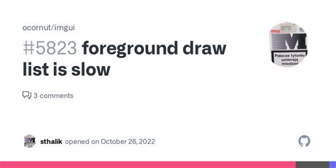 Foreground Draw List Is Slow Issue 5823 Ocornut Imgui GitHub