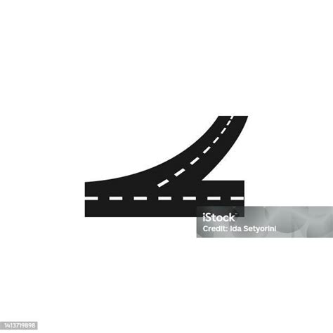 Ilustración De Bifurcación En El Logotipo De La Carretera Y Más