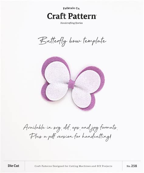 Butterfly Bow Template Svg Bow Svg Bow Template Hair Bow Etsy