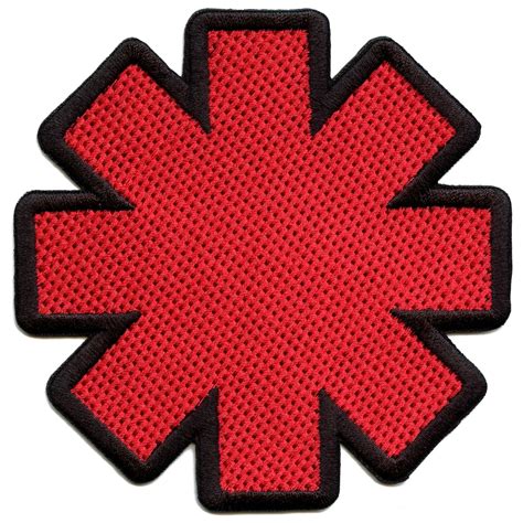 Red Hot Chili Peppers Patch Asterisk Cut Out Embroidered Iron On Patch Collection