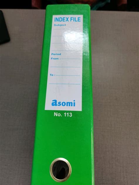 Cardboard Paper Multicolor Asomi Index File Folder For Office Paper