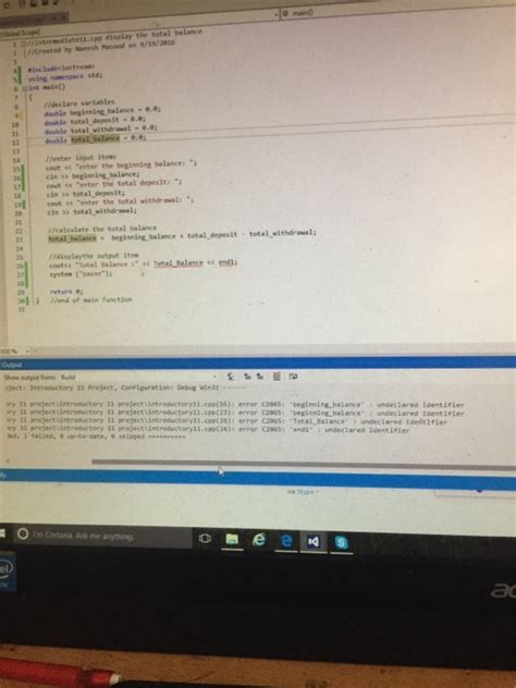 Solved How Do I Fix The Error C2065 And Debug This Program