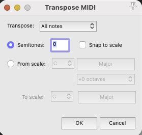 REAPER Transpose MIDI Both Before And After Recording