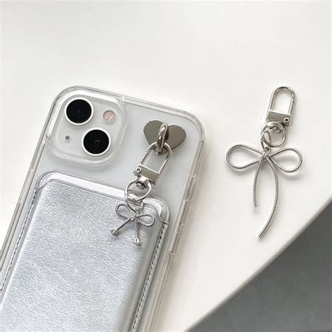 Set 아이폰맥세이프케이스 리본 키링 카드지갑 아이폰케이스 12미니 13미니 에이블리