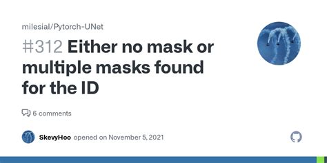 Either No Mask Or Multiple Masks Found For The ID Issue 312