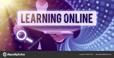 Conceptual Caption Learning Onlinelearn Something New Help Internet Technology Word — Stock