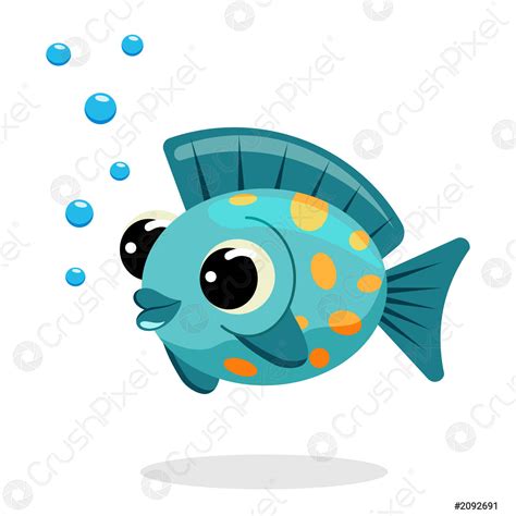 Fish Flat Vector Stock Vector 2092691 Crushpixel