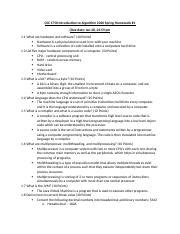 Csc Introduction To Algorithm Spring Homework Course Hero