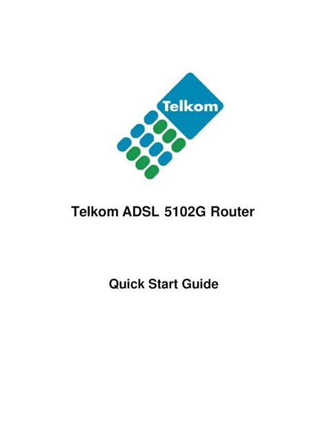 Pdf Telkom Adsl 5102g Quick Start Guide Dokumen Tips