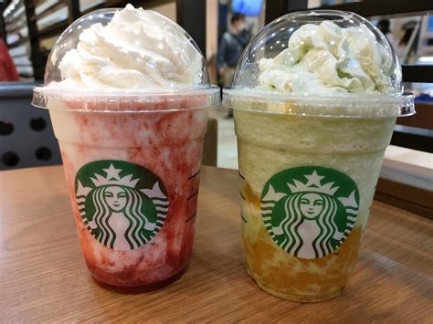 ブリーカーズダムゼル スターバックスのメロンフラペチーノとストロベリーフラペチーノ ひろちゃん彡のダイビングブログ