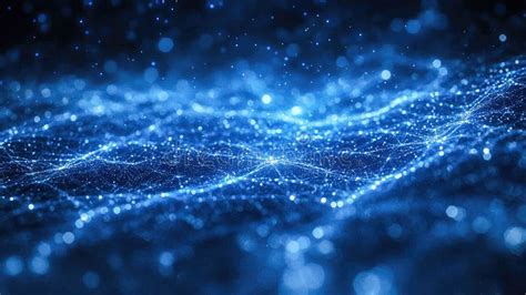 A Blue Digital Network With Connected Data Points Symbolizing