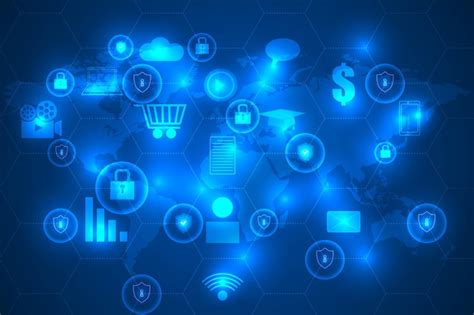 Premium Vector Internet Cyber Security Connection Technology Abstract