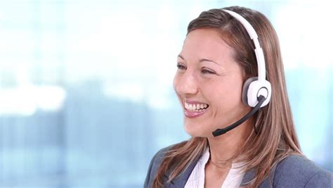 Customer Support Operator Telemarketer Woman Stock Footage Video Royalty Free