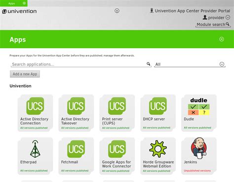 Univention App Center Provider Portal