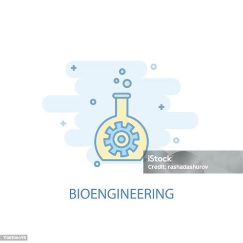 생명 공학 라인 개념 간단한 선 아이콘 컬러 일러스트 생물 공학 기호 평면 디자인입니다 Ui Ux에 사용할 수 있습니다 0명에 대한 스톡 벡터 아트 및 기타 이미지 Istock