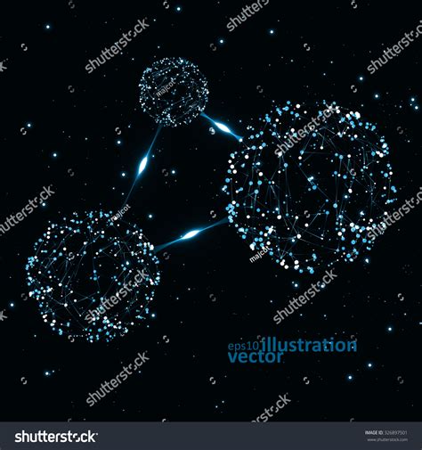 Molecular Structure Network Connection Abstract Vector Stock Vector Royalty Free 326897501