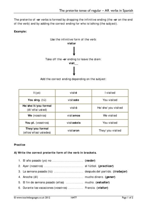 The Preterite Tense Nicole Saals Digital Portfolio 45 Off