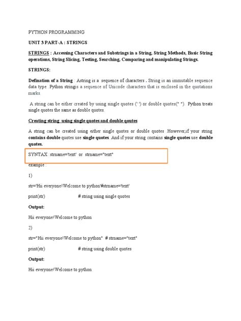 Python Unit 3 Download Free Pdf String Computer Science Boolean
